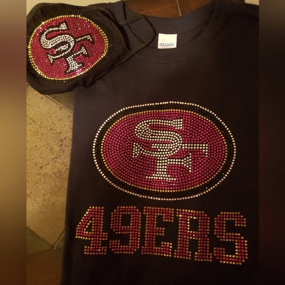 Tops | Rhinestone N F L San Francisco 49ers T Shirt Only | Poshmark